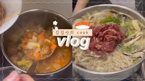 요리 Vlog 미트볼 스프 소불고기 버섯전골 닭가슴살 샌드위치 잡채밥 이케아 쇼핑하기 🥪🍗🛒🛍️ Youtube