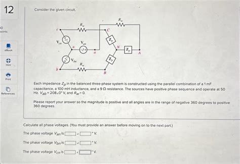 Solved Consider The Given Circuit Each Impedance Zp In The Chegg