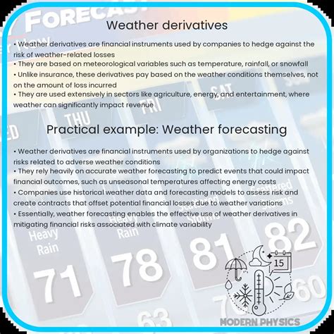 Weather Derivatives Hedge Strategy Risk And Meteorology