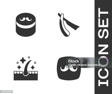 헤어 스타일링을 위한 이발소 젤 또는 왁스 오일 케어 트리트먼트 및 스트레이트 면도기 아이콘을 설정합니다 벡터 건강한 생활방식에 대한 스톡 벡터 아트 및 기타 이미지