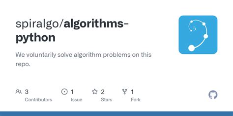 Github Spiralgoalgorithms Python We Voluntarily Solve Algorithm