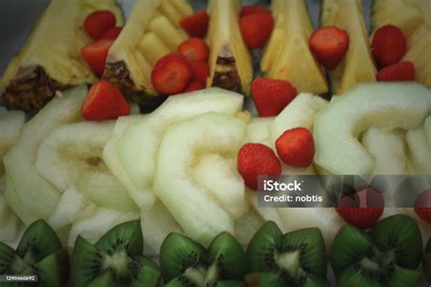 다양한 과일 키위 멜론 파인애플 셀프 서비스 뷔페의 디저트 뷔페 0명에 대한 스톡 사진 및 기타 이미지 0명 건강한 생활방식 건강한 식생활 Istock