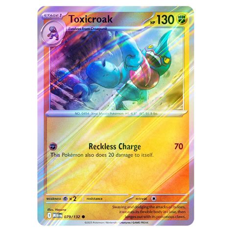 Pokemon Mega Evolution Base Set Toxicroak 079132 Reverse H