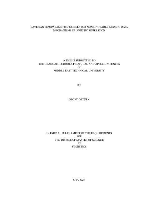 Pdf Bayesian Semiparametric Models For Nonignorable Missing Data