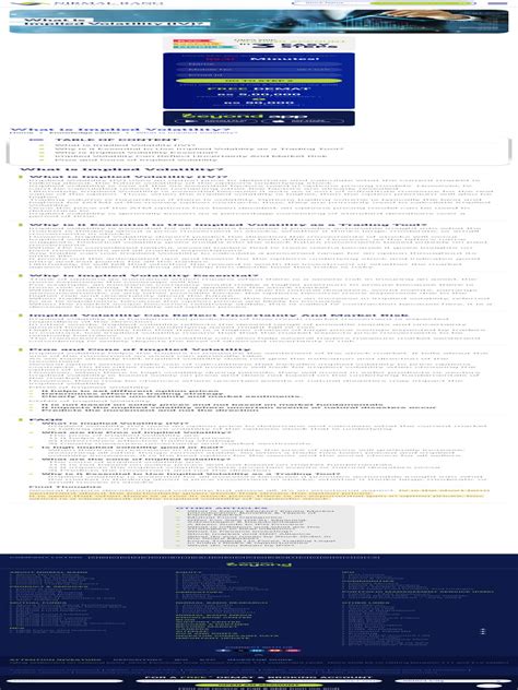 What Is Implied Volatility Iv Pdf Option Finance Volatility Finance