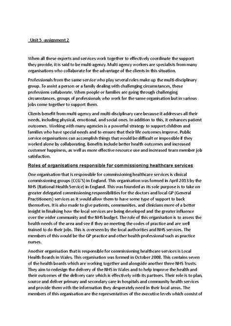 Unit 5 Assignment 2 Copy X Copy Unit 5 Assignment 2 When All These Experts And Services