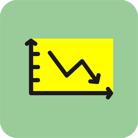 Declining Line Graph Vector Icon Design Vector Art At Vecteezy