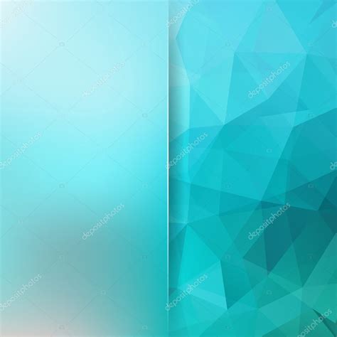 Blue Low Poly Triangles Background With Blurred Matt Space For Text Blue Color Stock Vector By