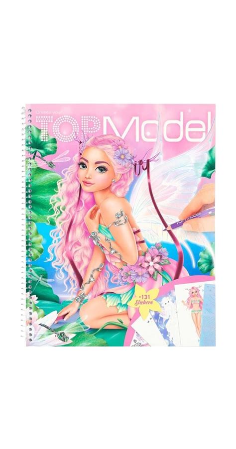 Книжка за оцветяване създай своя фея Top Model със стикери Книжарница