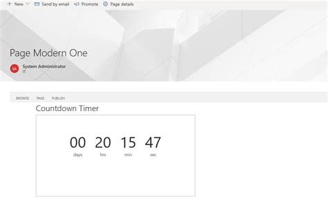 Resize The Countdown Timer Web Part For Sharepoint Modern Pages