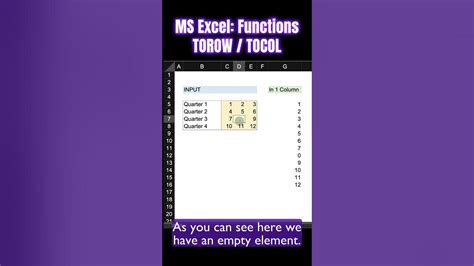 New Excel Function Torow Tocol Youtube