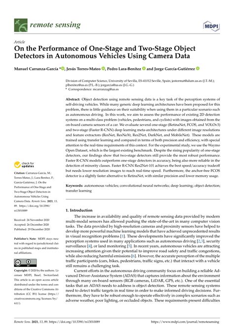 PDF On The Performance Of One Stage And Two Stage Object Detectors In