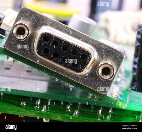 Female Serial Port Called RS232 To Transfer Data In The Device Stock Photo Alamy