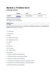 Module Problem Set Docx Module Problem Set Attempt History LATEST Attempt Time Score