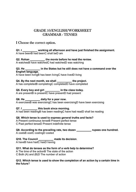 SOLUTION 100 Tenses Practice Qns Studypool