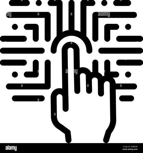 Biometric Fingerprint Verification Icon Vector Outline Illustration Stock Vector Image And Art Alamy