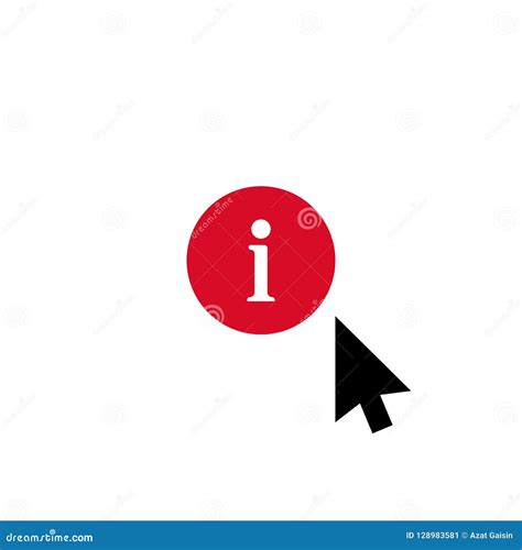 Click Vector Icon Cursor Symbol With Information Sign Cursor Arrow