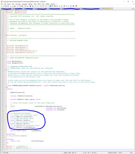Missing Static Attribute Definitions In Mpxskinclusterh Autodesk