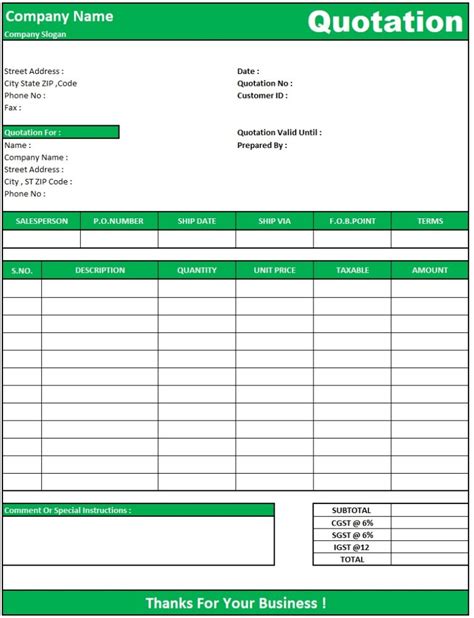 Download 60 Quotation Format Quotation Templates In Excel Xls