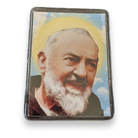Saint Pio St Pio Vintage Laminated Relic Holy Card Catholically