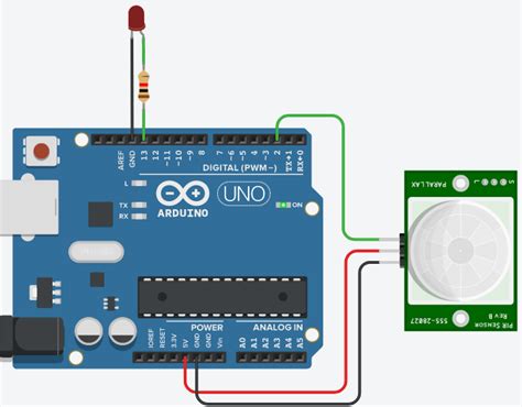Code Blocks For Pir Sensor And Arduino In Tinkercad