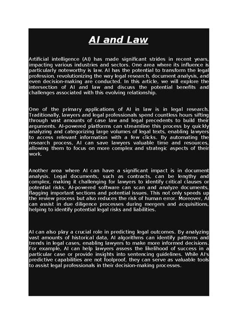 AI And Law AI And Law Artificial Intelligence AI Has Made Significant Strides In Recent