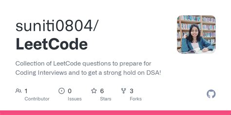 Github Suniti0804leetcode Collection Of Leetcode Questions To