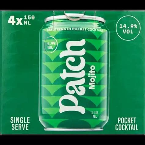 Checkers Sixty60 Patch Mojito Pocket Cocktail Cans 4 X 150ml