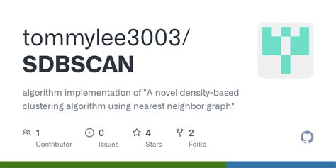 Github Tommylee3003sdbscan Algorithm Implementation Of A Novel