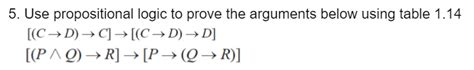Solved Use Propositional Logic To Prove The Arguments Chegg