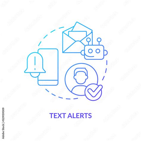 Text Alerts Blue Gradient Concept Icon Automatic Notification From Operator Digitization