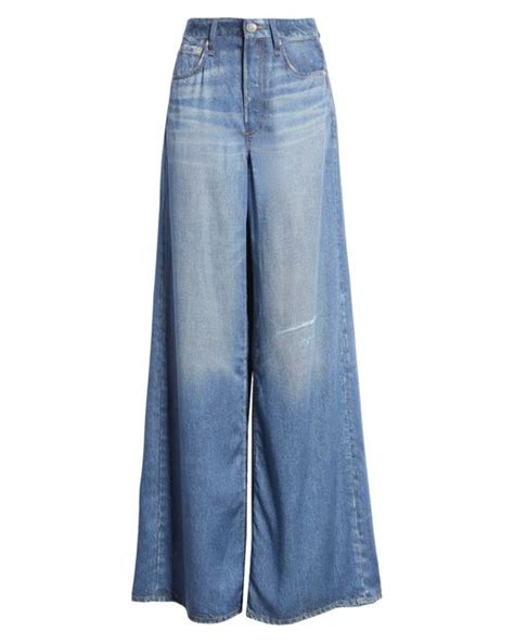 Rag And Bone Sofie Liquid Miramar High Waist Wide Leg Jeans In Taylors At Nordstrom Rack In Blue