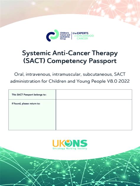 Fillable Online Consent Forms For Sact Systemic Anti Cancer Therapy Fax Email Print Pdffiller