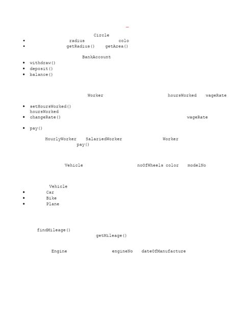 Practice Problem Set 01 Class Diagrams Pdf Class Computer Programming Method Computer