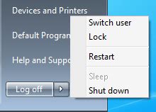 Change Default Log Off Button In Windows 7 Start Menu ComTech Computer Services Inc