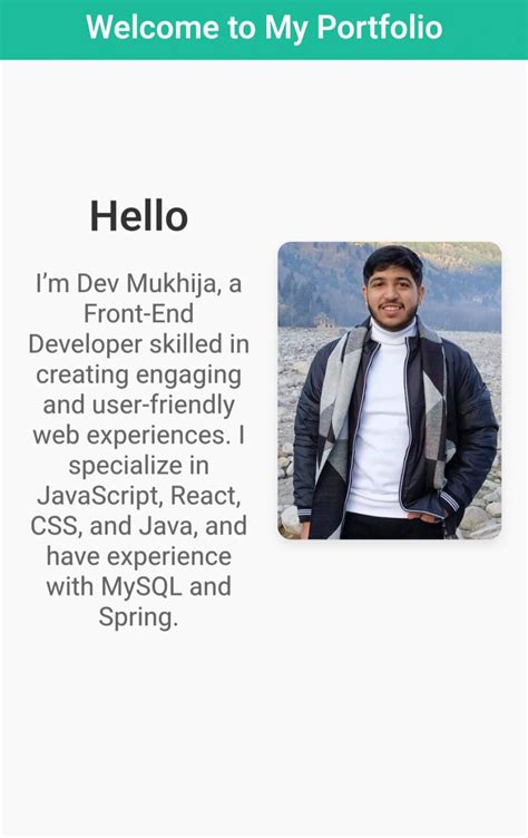 Dev Mukhija On Linkedin Webdevelopment Reactjs Portfolio