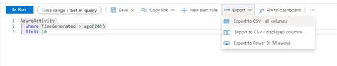 Exporting The Results To CSV From Azure Log Analytics Workspace Microsoft Community Hub