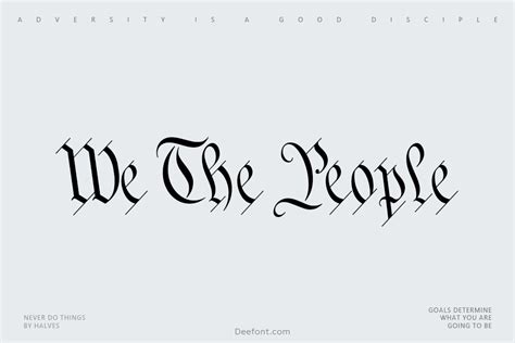 We The People Font Free Download And Preview Deefont