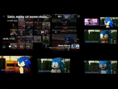 Sonic Movie Uh Meow Choose Your Favorite Comparison Part Youtube