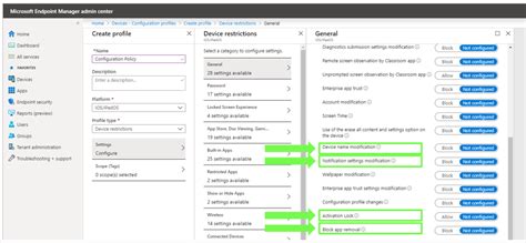 Microsoft Intune Device Configuration Profiles Core Feature Is
