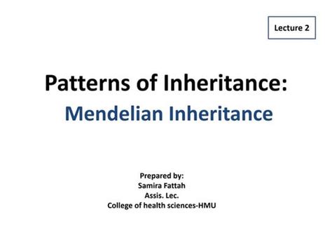 Patterns Of Inheritance Ppt