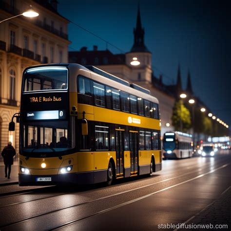Electric Trams And Buses Stable Diffusion Online