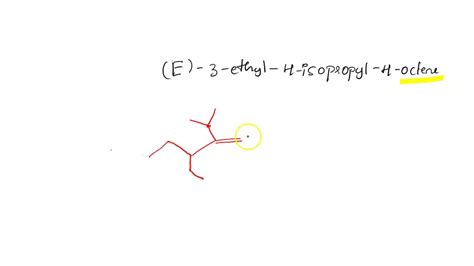 Solved Draw The Structure Of E 3 Ethyl 4 Isopropyl 4 Octene Consider E Z Stereochemistry Of