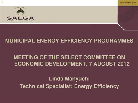 Ppt Municipal Energy Efficiency Programmes Powerpoint Presentation