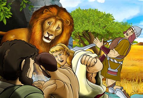 그리스 어 또는 로마 전사 또는 철학자 와 만화 장면 싸우는 Nemean 사자 고대의에 대한 스톡 벡터 아트 및 기타 이미지 고대의 귀여운 그리스 Istock