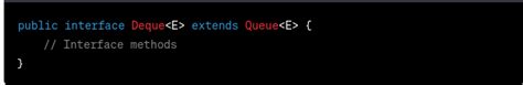 The Above Code Is The Declaration Of The Deque Interface In Java Lets