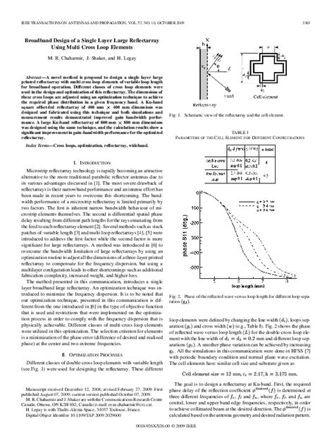 Pdf Broadband Design Of A Single Layer Large Reflectarray Using Multi