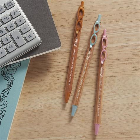 Penon メガネペン 3本セット（キャメル、スモーキーパステルミント、スモーキーパステルピンク）
