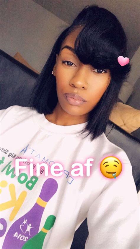 Quick Weave Quickweave Bluntcut Bob Bangs Hairslay Winter K Relaxed Hair Journey