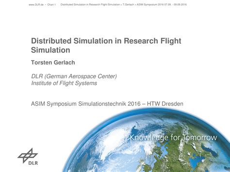 pdf distributed simulation in research flight simulation
